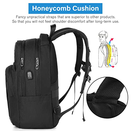 School Backpack Bookbag, Laptop Backpack Travel with Usb Charging Port for Men Women Anti Theft Water Resistant College Backpack Fits 15.6 Inch Notebook Over 3 Years Old