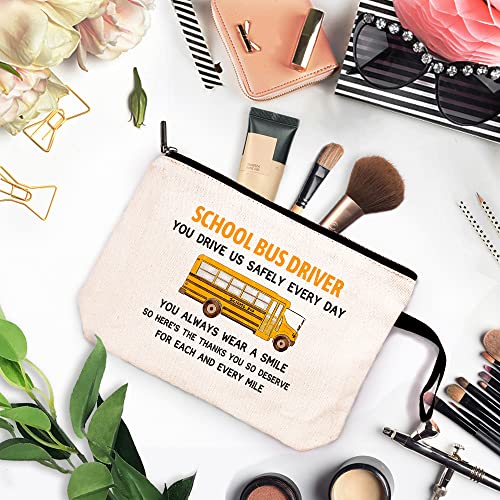 School Bus Driver Cosmetic Bag,Gift for School Bus Driver ,School Bus Driver Appreciation Gift,Thank You Gift for School Bus Driver,School Bus Driver Retirement Gift,End of The School Year Gift