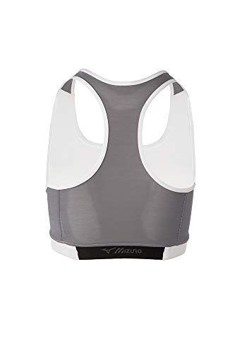 Mizuno Women's Alpha Mesh Back Bra, White-Grey, Medium