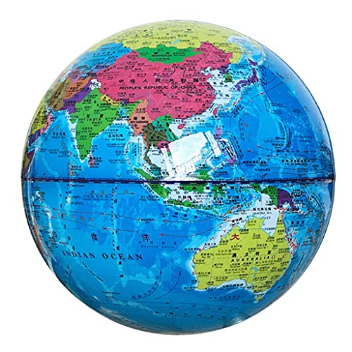 geographic globe Global 9.8" Blue Ocean World Globe With Metal Base Desktop Earth Globe Educational Geography Globes Of Earth For Kids & Adult world globe gift (Diameter 7.8"+ar) (