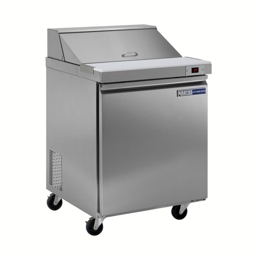 Kratos Refrigeration 69K-769 Commercial 29" W Sandwich/Salad Prep Table, 8 Pan Capacity