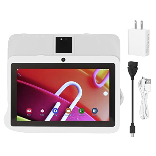 CHICIRIS Kids Tablet, 5G Dual Band WiFi 100β240V 7in Kids Tablet 4G 128G for Gaming (White)