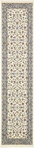 Unique Loom Narenj Collection Area Rug - Leeds (3' x 13' 1" Runner, Ivory/ Blue)