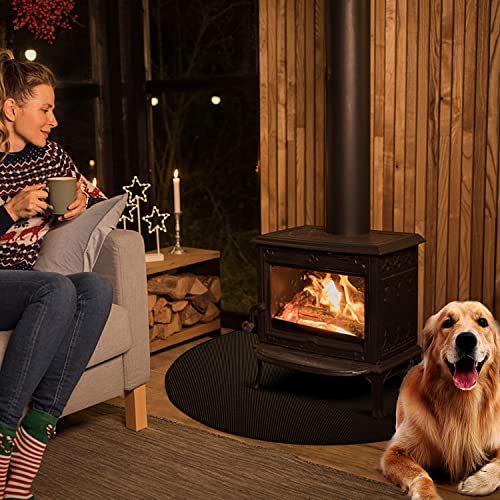 Hipiere Fireplace Mat - 27 x 48 Inch Fireplace Mats Fireproof | Hearth Rugs for Fireplaces Fire Resistant | Durable Hearth Rug | Fireproof Mat for Fireplace Indoor & Outdoor - Fiberglass
