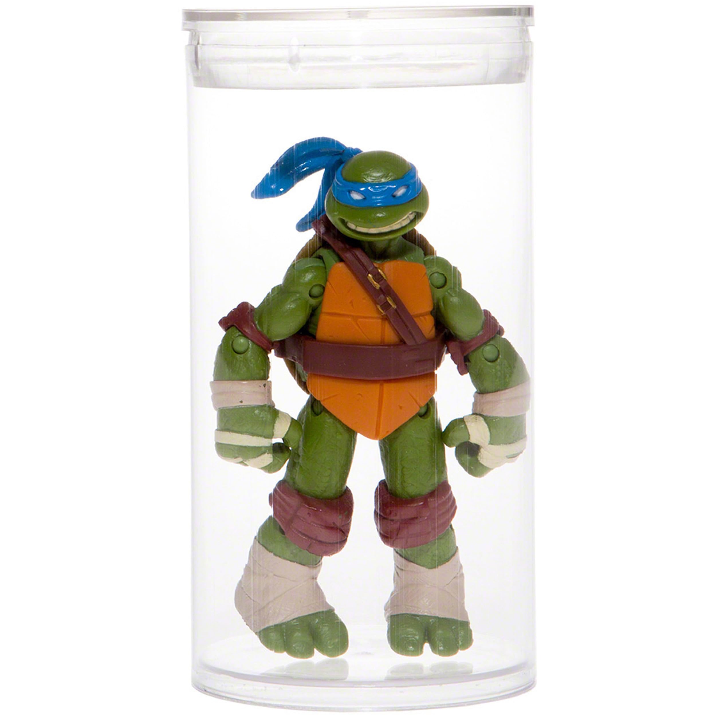 Plymor Plastic Action Figure Tube, 3" Wide by 5.5" Tall, with Clear Acrylic Base
