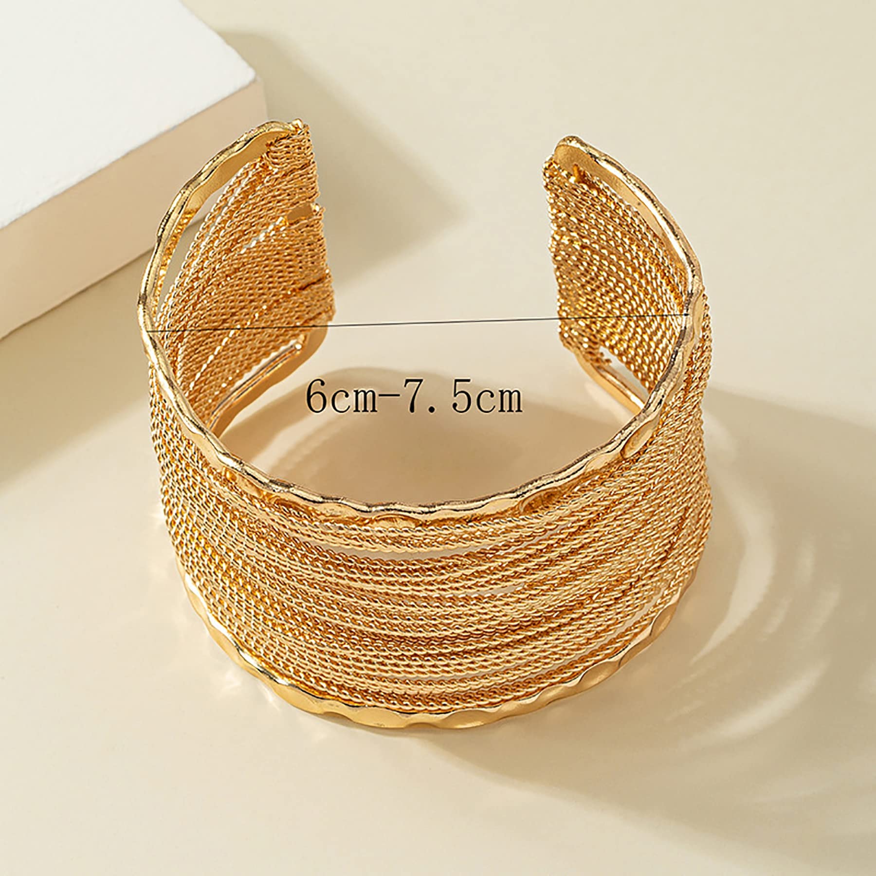 BUAJIUBUA Stainless Steel Wire Bracelet Wide Bangle Bracelets Dainty Jewelry