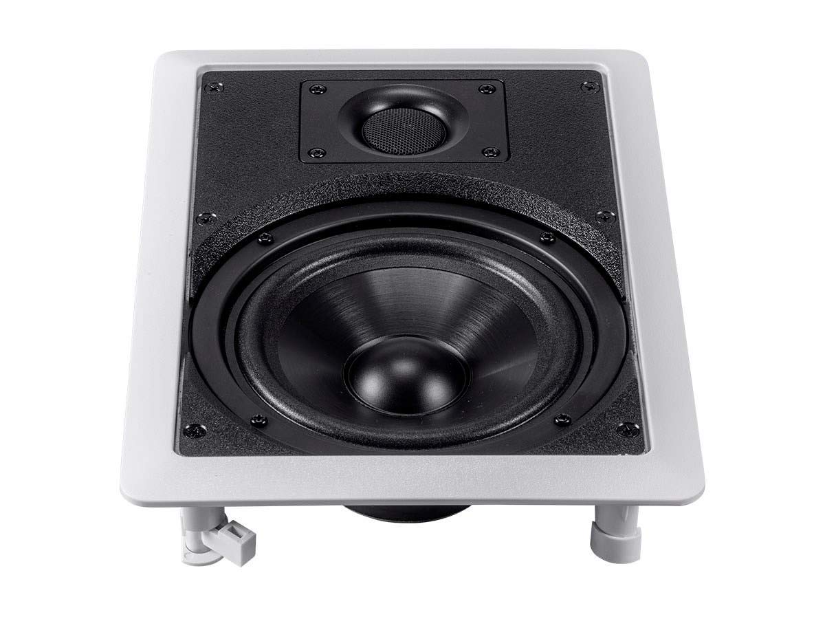 Monoprice 2-Way Polypropylene In-Wall Speakers - 6.5 Inch (Pair) With Paintable Grille - Aria Series,White