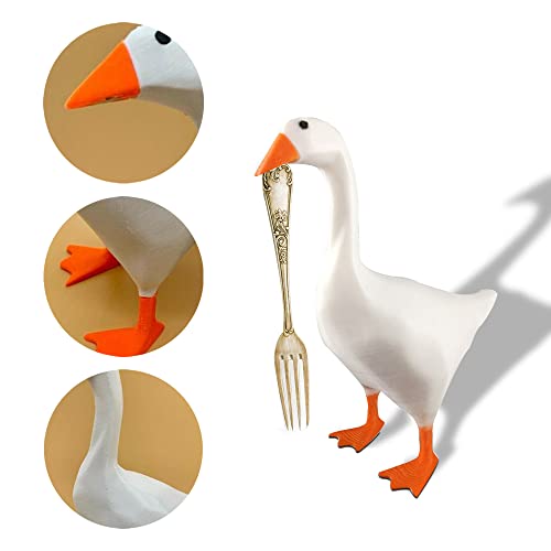 Goose Statue Magnetic Key Holder, Animal Magnetic Key Holder Sculpture Modern Home Decor,Cute Magnetic Goose Key Holder for Key Hooks Pens Bells (Yellow)