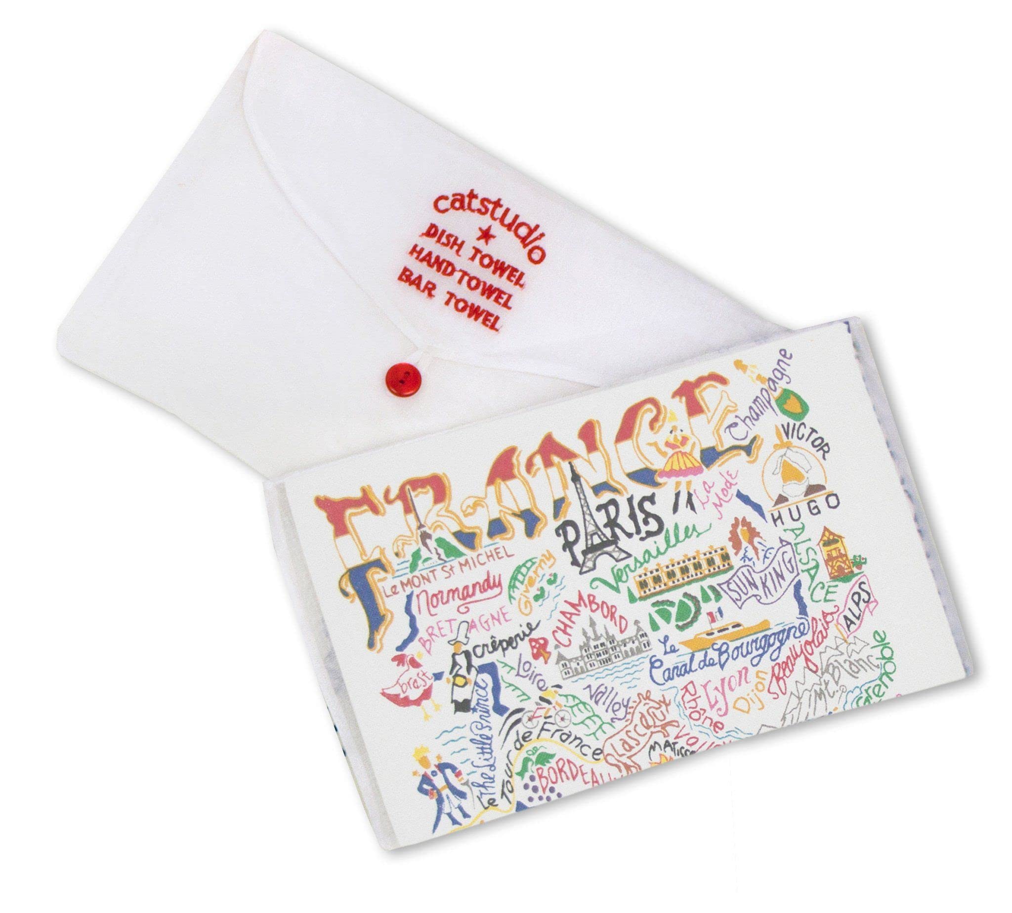 Catstudio France Dish & Hand Towel | Great for Kitchen, Bar, & Bathroom