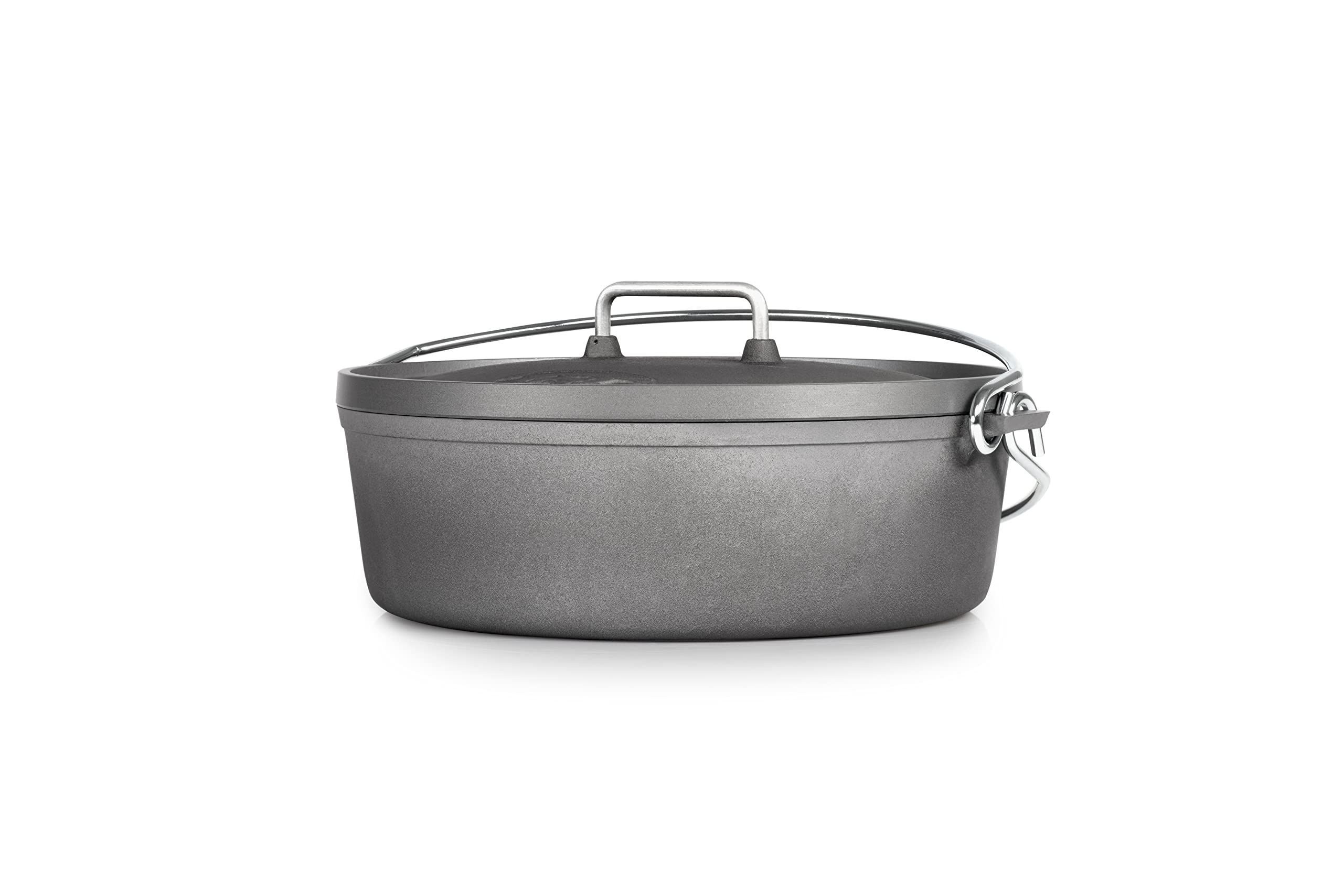 GSI Outdoors 10-Inch Hard Anodized Dutch Oven | Heavy-Duty, Non-Reactive, Rust-Free | Perfect for Open Fire, Camp Coals, Home Oven Use | Dutch Oven for Sourdough Bread, Stews, Soups and More