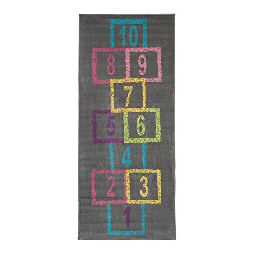Ottomanson Children's Collection Garden Rug, 2 ft 7 in x 6 ft, Grey