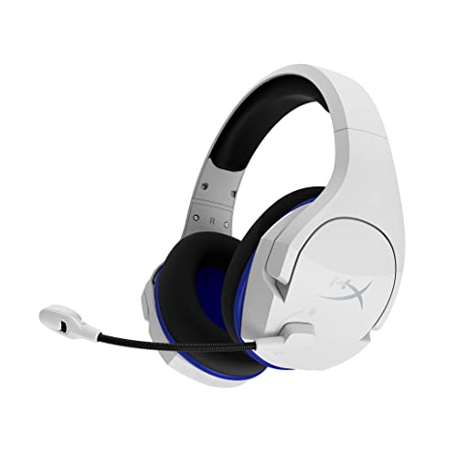 HyperX HHSS1C-KB-WT/G Cloud Stinger Core β Wireless Gaming Headset, for PS4, PS5, PC, Lightweight, Durable Steel Sliders, Noise-Cancelling Microphone - White