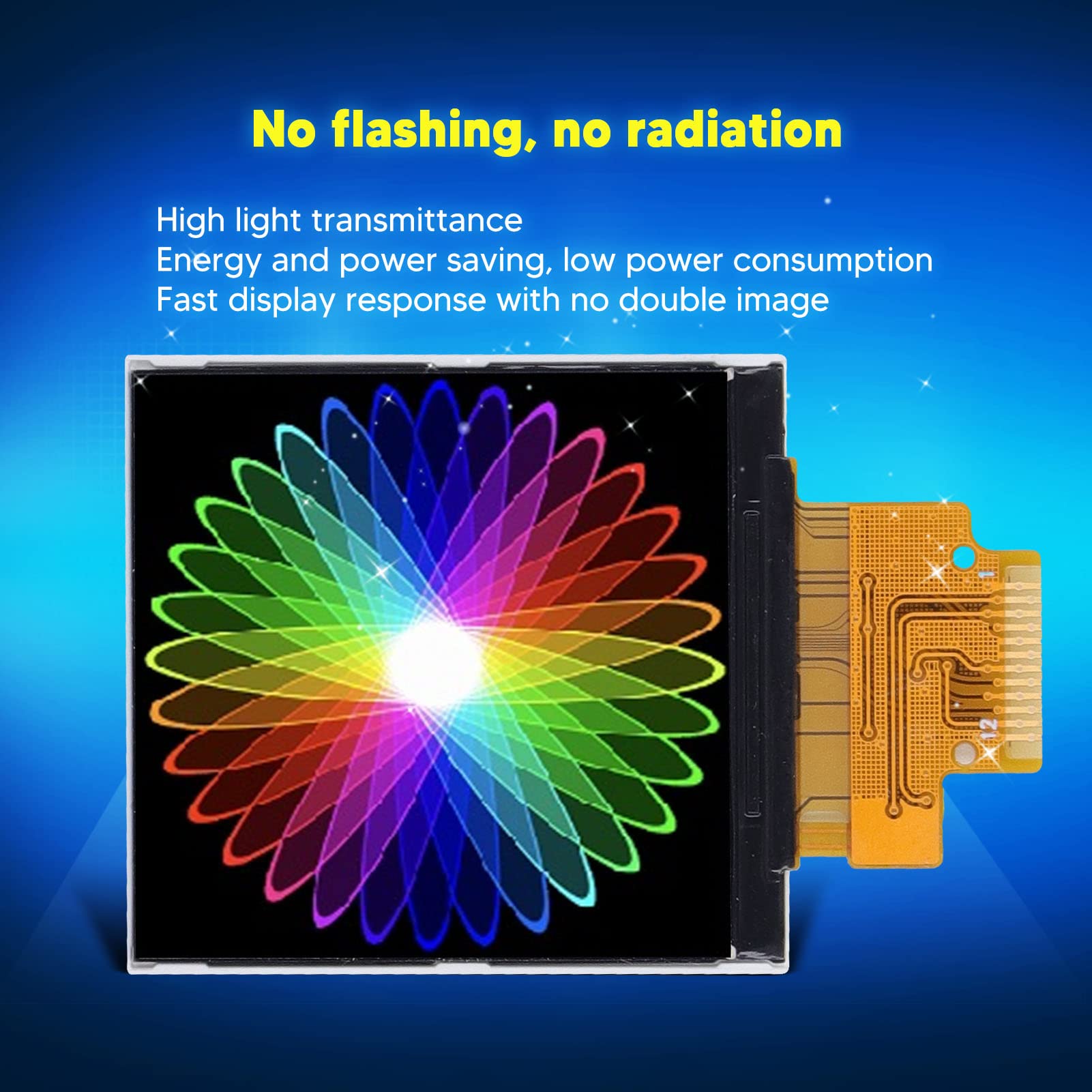 Eujgoov 1.54in TFT Screen LCD Display Module 240x240 Resolution SPI Interface ST7789V Drive