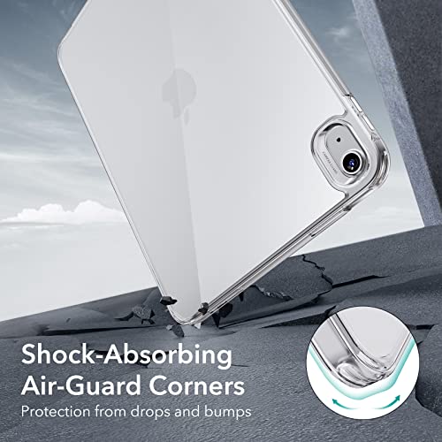 ESR for iPad 10th Generation Case (2022, 10.9 Inch), Thin and Lightweight, Yellowing Resistant, Hard Acrylic Back, Air-Guard Corners, Flexible Frame, Classic Hybrid Back Cover, Clear