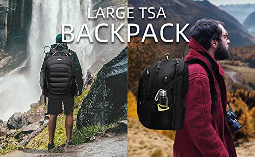 FreeBiz 50L Large Travel Backpack 19 Inches Laptop Bag with USB Charging Port TSA