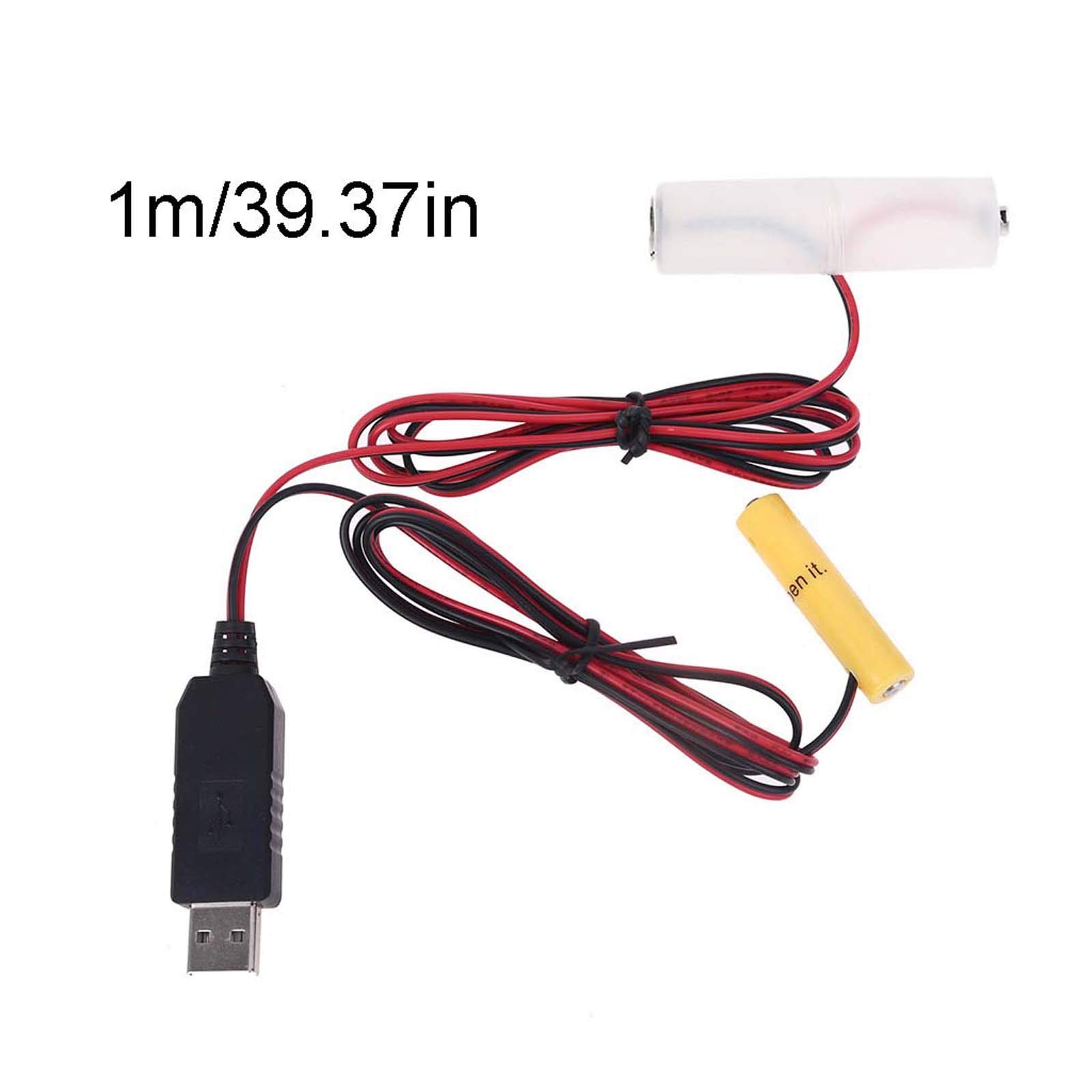Diarypiece Dual LR6 LR03 2 In1 USB To 3V BatterIES Eliminators, 2pcs 1.5V AA AAA Batteries for Electric Fan Holiday Lights