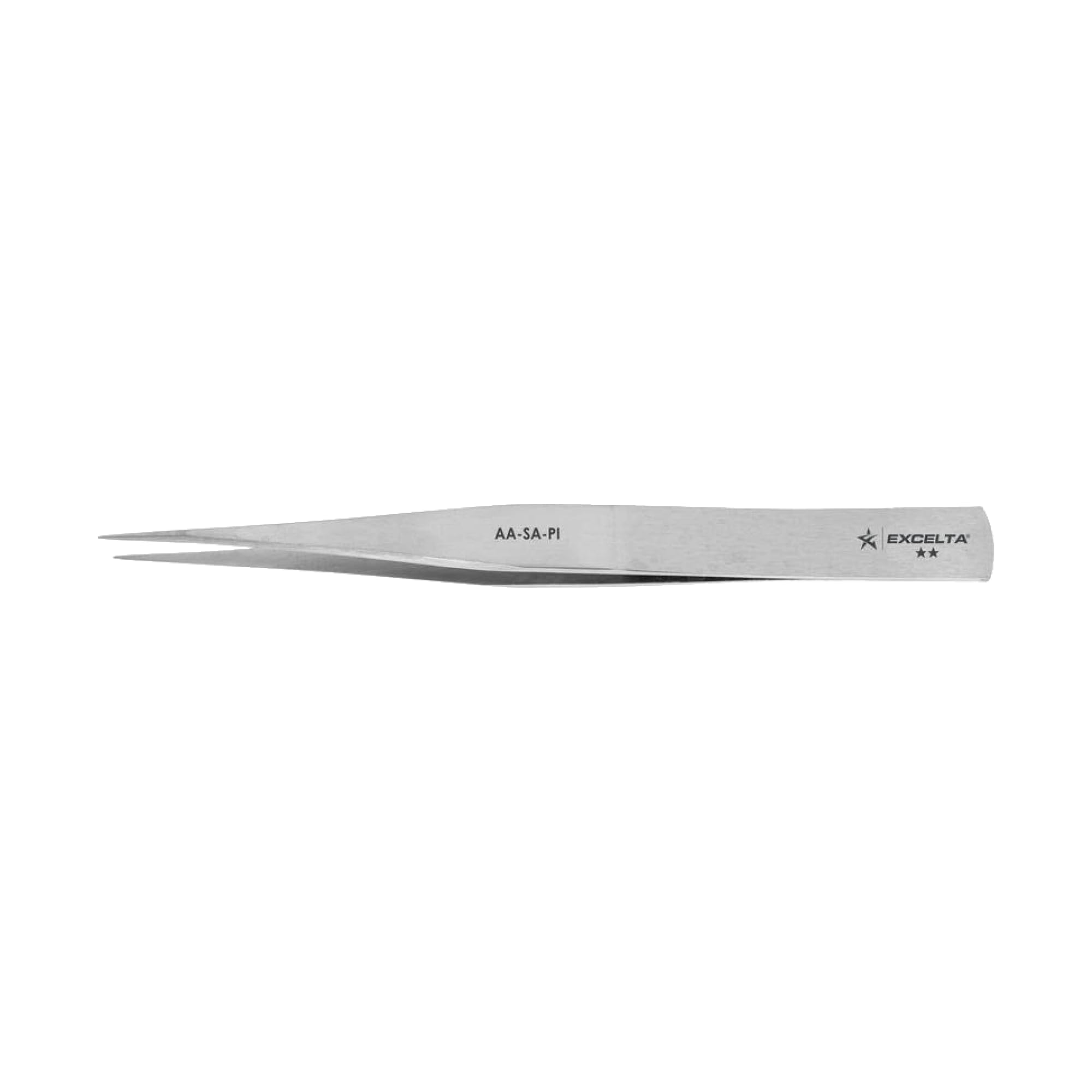 Excelta Straight Medium Point Tweezers, Anti-Magnetic Stainless Steel, Ideal for General Purpose Use, 5” Length, Intermediate