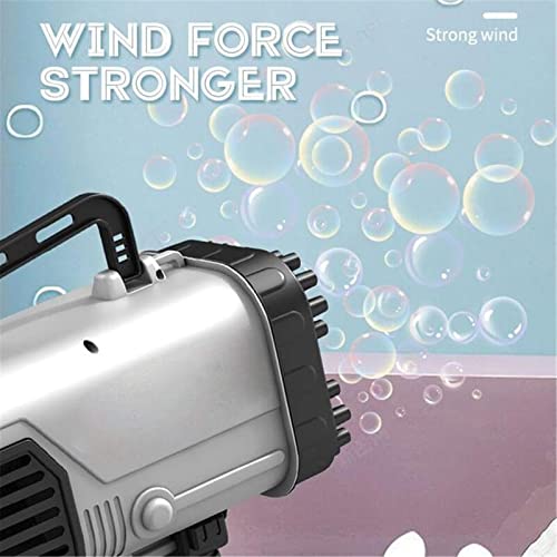 Bubble Machine, 44-Hole Rocket Launcher Bubble Maker, Bubble Toy Bubble Machine Summer Outdoor Electric Automatic Bubble Gun for Kids