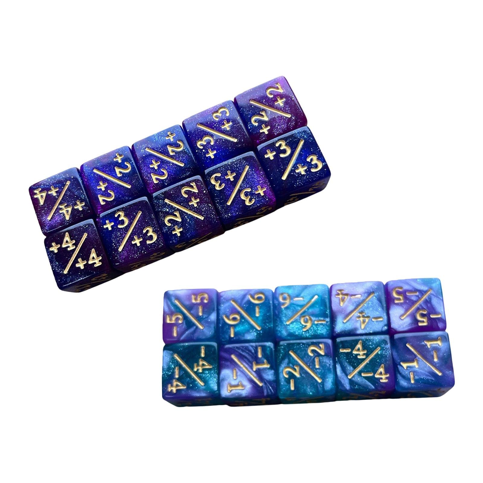 Colcolo 20x Dice Standard Dice Squares Board Game Addition Subtraction Dice Math Counting Education Double Color Six Sided Symbols
