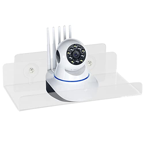 Die Camera Shelf | Firm Mini Clear Shelf with Removable Rail,Small Wall Shelf Adhesive Shelf Home Wall Rack for Cameras Character Collections
