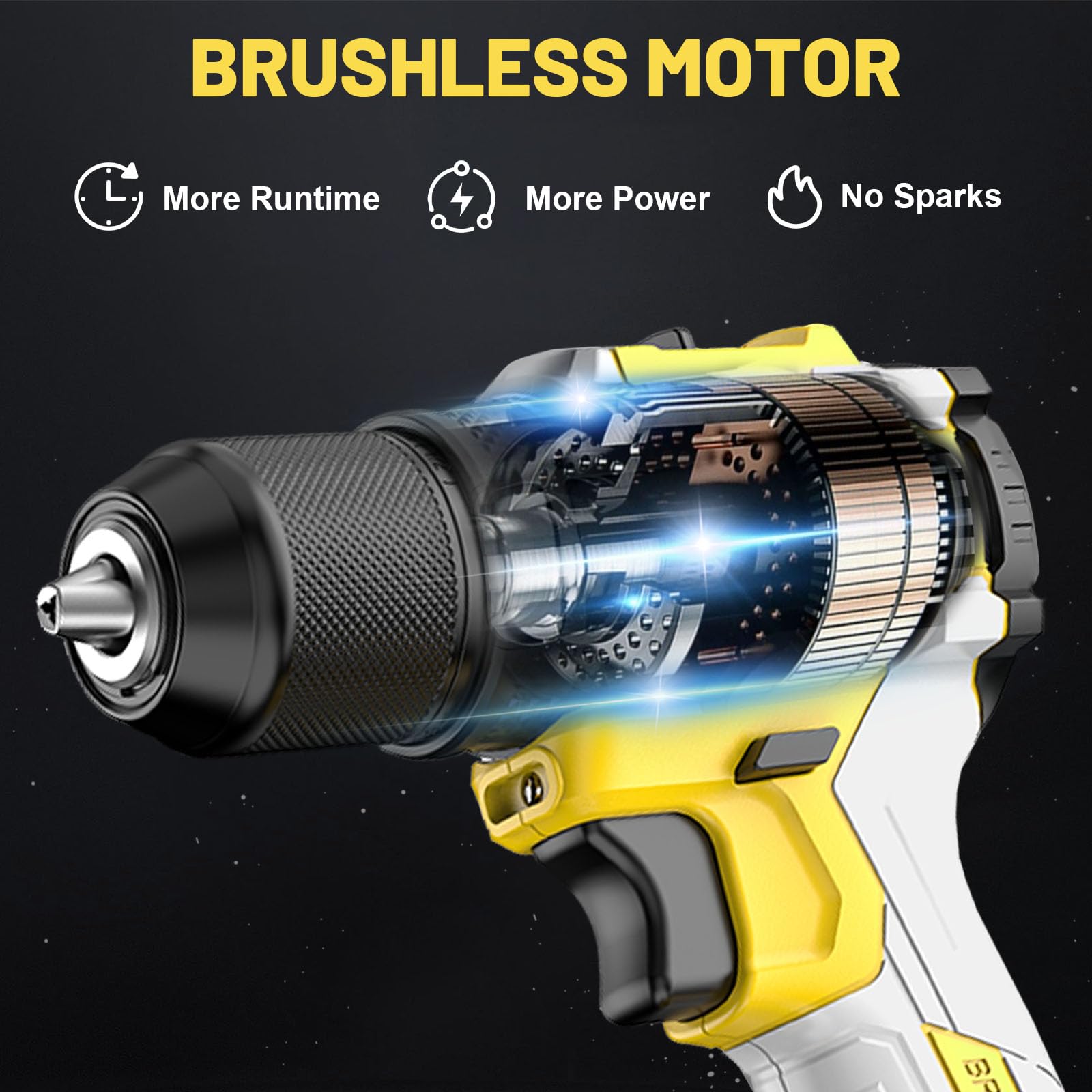 DOCLERY 20V Cordless Drill, Electric Power Drill Set with 1 Battery & Charger, 2 Variable Speed, 266 In-lbs Torque, 25+1 Position and 34pcs Drill/Driver Bits