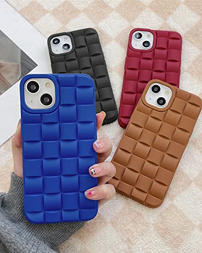 Ginkgonut Compatible with iPhone 13 Case or iPhone 14 Case for Women/Girls, Cute 3D Laid Desgin Soft Silicone Shockproof Raised Bumper Corners Case for iPhone 13 / iPhone 14(Silver)