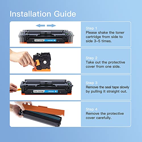 GPC ImageFlex Compatible 046 Toner Cartridge MF733Cdw Replacement for Canon 046 Toner Cartridge 046H CRG-046 Compatible with Color ImageCLASS MF733Cdw MF731Cdw MF735Cdw LBP654Cdw Printer(4 Pack