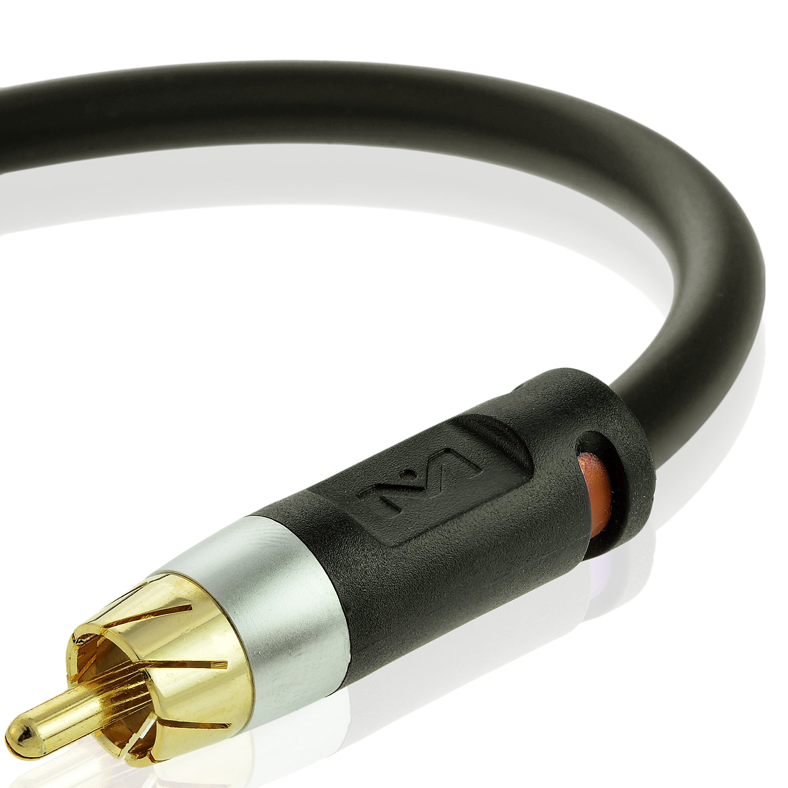 Mediabridge⢠Ultra Series Digital Audio Coaxial Cable (4 Feet) - Dual Shielded with RCA to RCA Gold-Plated Connectors - Black