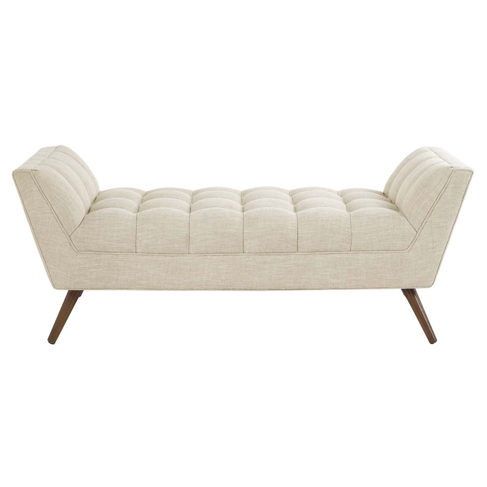 Modway Response Upholstered Fabric, Medium Bench, Beige