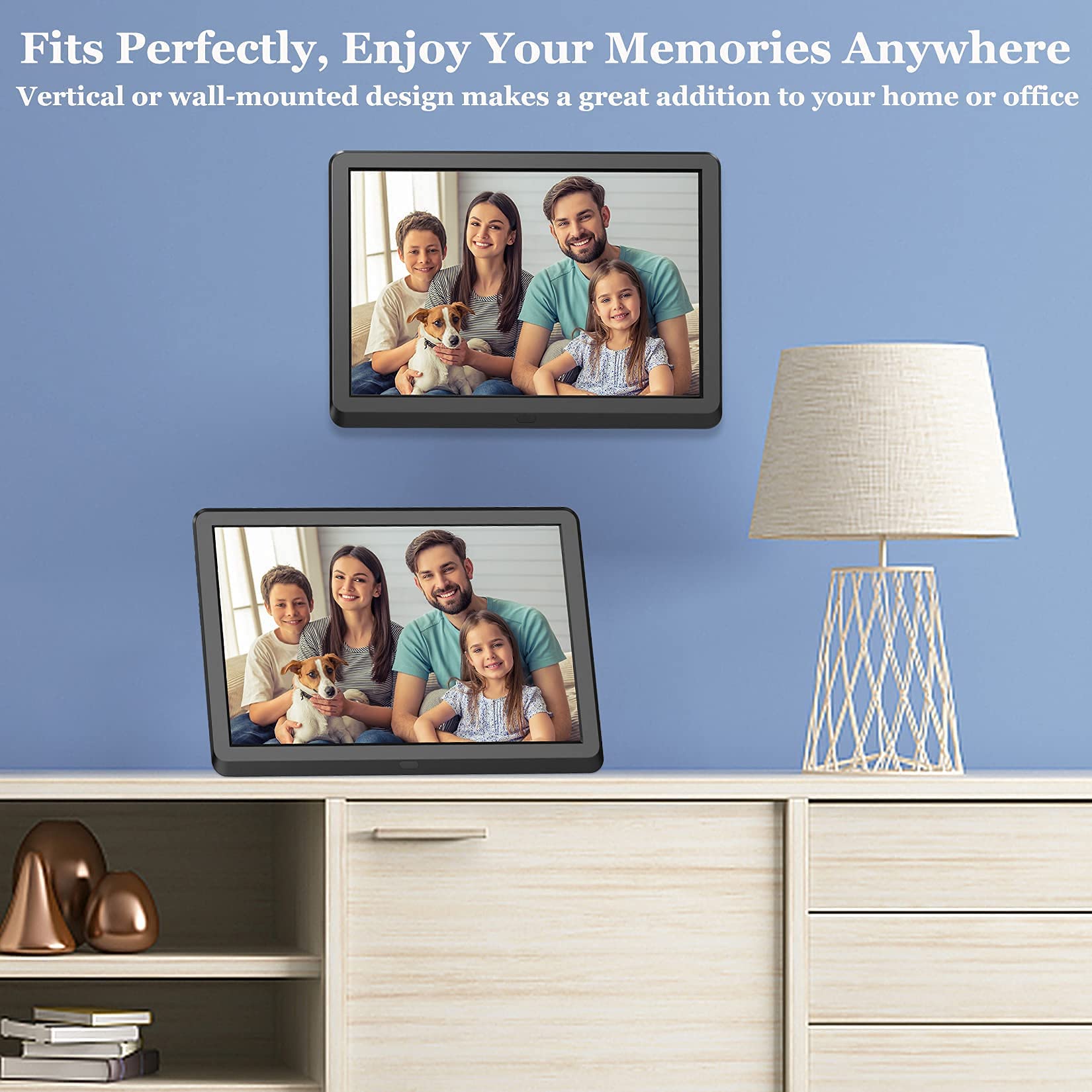 Digital Photo Frame with 10.1 Inch 1920x1080 FHD IPS Screen - toberto Digital Picture Frames with Remote Control, Slideshow, Picture Preview, Adjustable Brightness, Calendar,Using SD Card & USB Drive