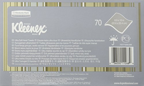 Kimberly Clark 11268 Kleenex Hand Towels Premium Ultra Soft, Pop-Up Box, White (1 Individual Box of 70 Sheets)