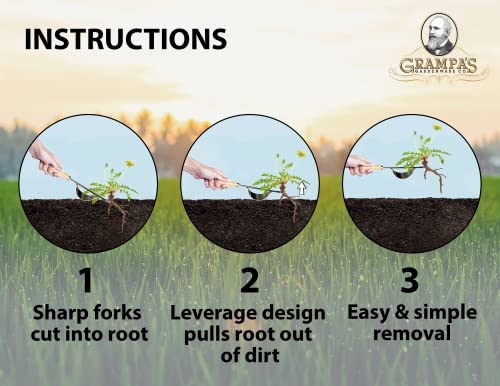Grampa's Weeder + Grampa's Hand Weeder - Bundle The Original Stand Up Weed Puller & Grampa's Hand Weeder Tool for The Easiest & Most Effective Weed Removal Duos