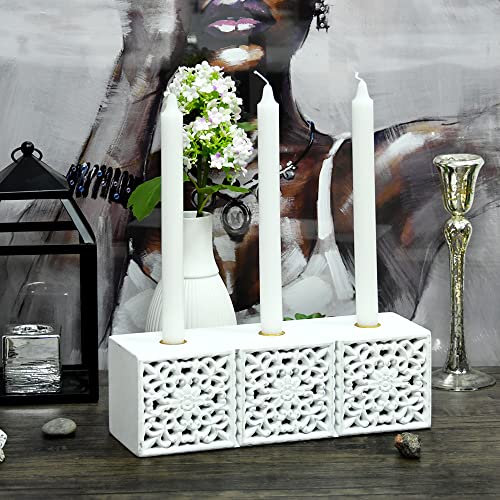 Zest Candle 12-Piece Taper Candles, 10-Inch, White Straight