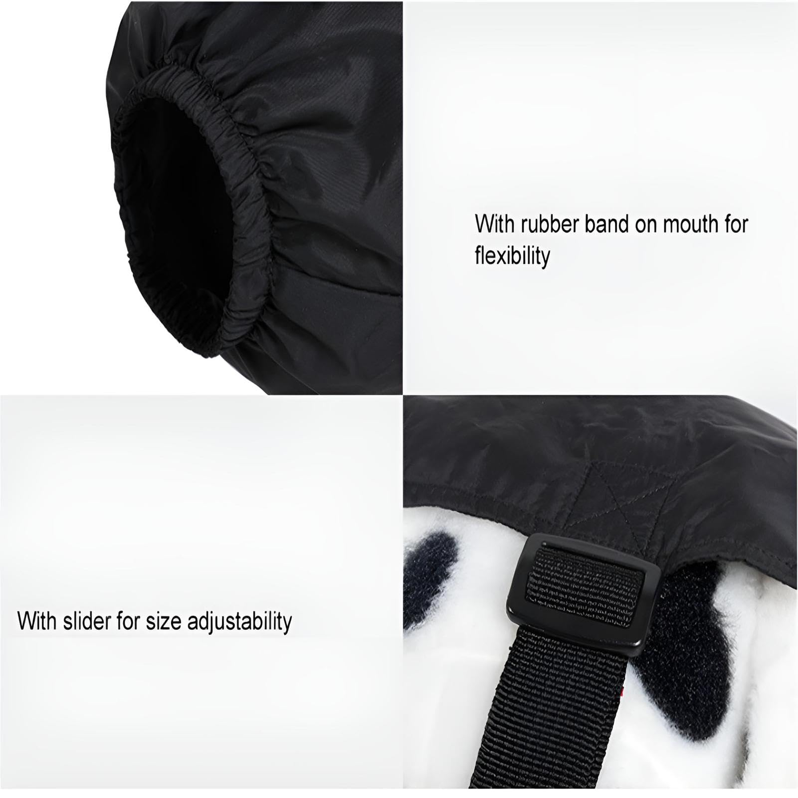 Dog Eye Mask - Dog Calming Cap Doggy Blindfold Shading Dog Eye Cover, Prevent Barking & Hair Free Pet Head Wrap for Small Medium Dogs (S)