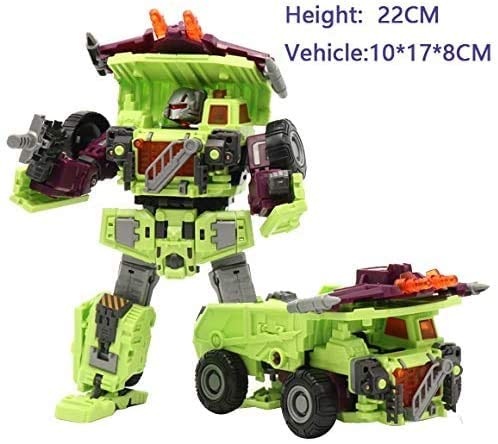 NBK Deformation Oversize Toys Robot Devastator Engineering Combiner 6 in 1 Action Figure Car Truck Model Gift for Kids Boys (Green)