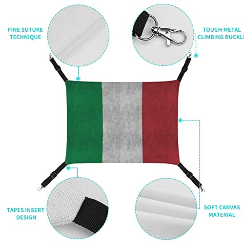 Italian Flag Pet Hammock Bed Guinea Pig Cage Hammock Small Animal Hanging Bed for Ferret, Chinchilla, Puppy and Other Small Animals
