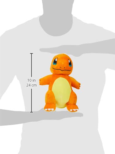 Pokémon Pokemon PKW0060 30 cm Plush - Glumanda Charmander PLUSH-12-Inch Authentic Details-Toys for Kids, Single, Black