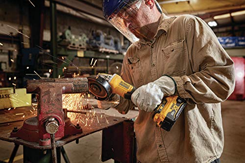 DEWALT 20V MAX* XR Angle Grinder, Trigger Switch, Power Detect Tool Technology Kit, 4-1/2-Inch to 5-Inch (DCG415W1), Grey,yellow,black