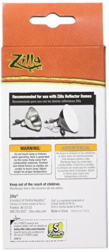 Zilla Reptile Terrarium Incandescent Heat Bulb, Night Black, 100 Watts