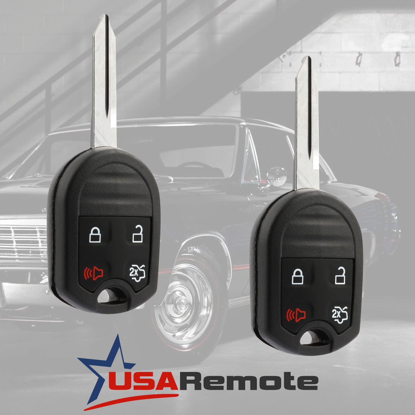 Car Key Fob Keyless Entry Remote fits Ford, Lincoln, Mercury, Mazda (CWTWB1U793 4-btn) - Guaranteed to Program