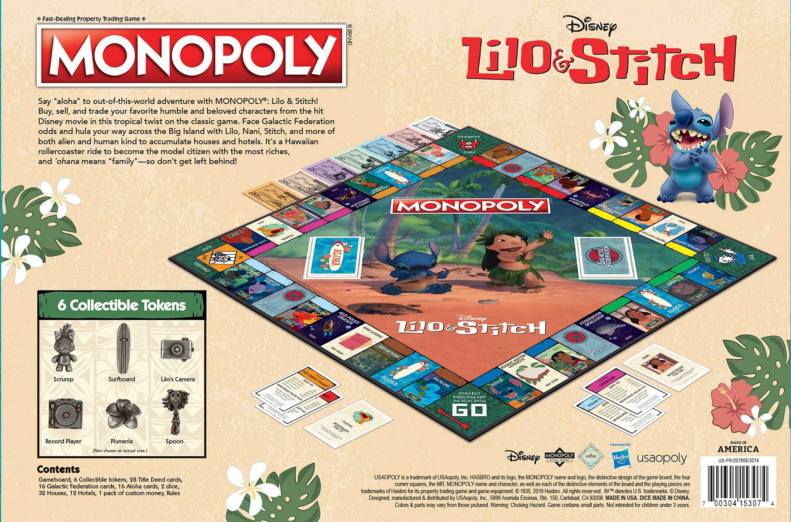 Monopoly: Disney Lilo & Stitch | Buy, Sell, Trade Characters from Disney’s Animated Film | Classic Monopoly Game | Officially-Licensed Lilo and Stitch Merchandise 2-6 Players