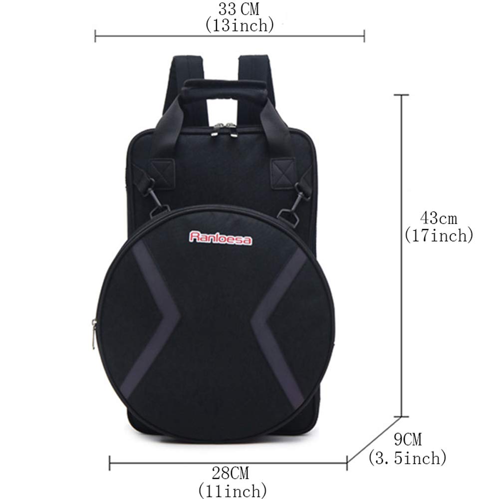 MoonEmbassy Silent Drum Pad Bag for 12 Inch,Drum Practice Pad Bag,Waterproof,with Adjustable Dual Straps Dumb Drum Practice Pad Bag