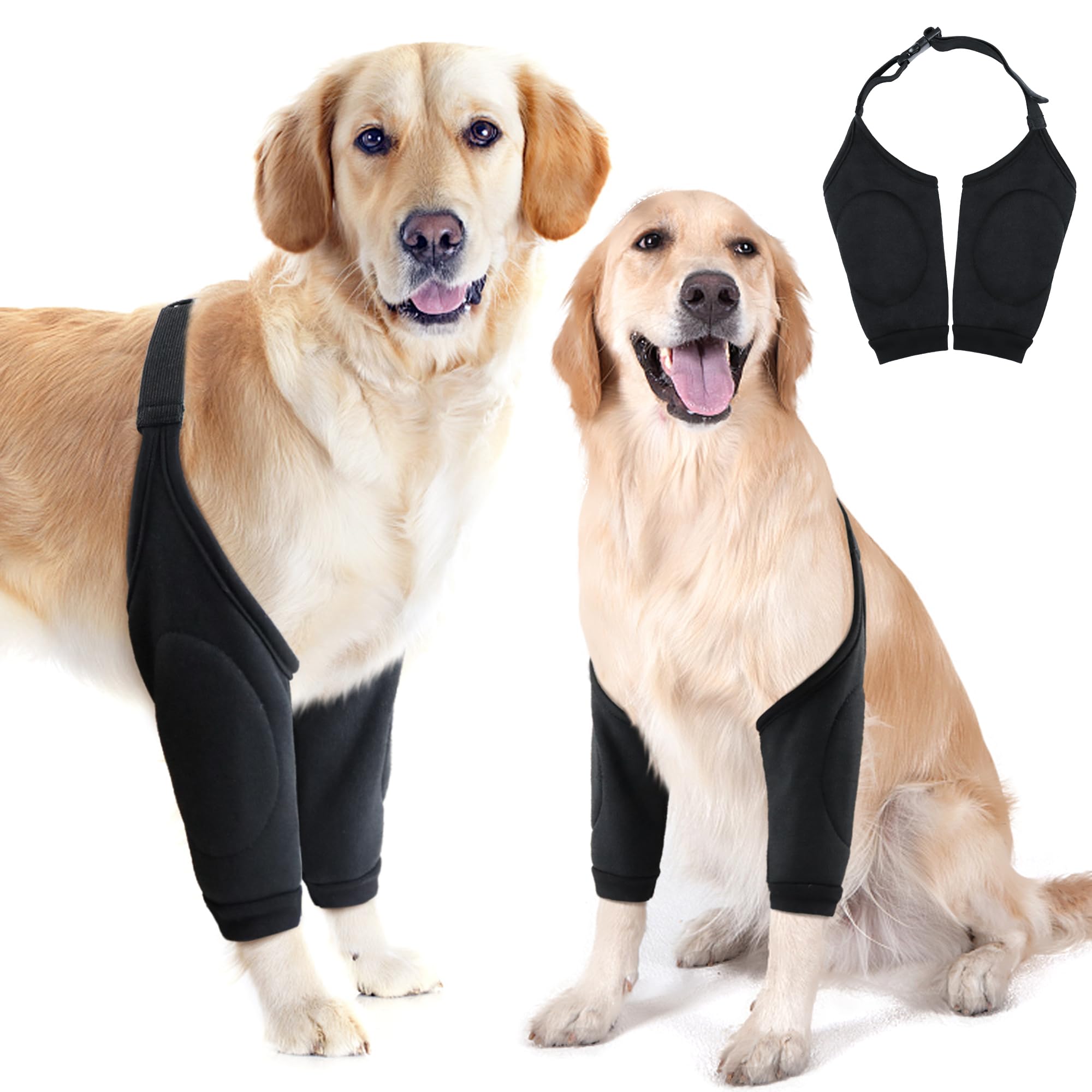 Dog Elbow Protector for Front Leg Calluses, Dog Joint Recovery Sleeve for-PreventLicking, Adjustable Dog Elbow Pads Dog Leg Wound Care, Dog Knee Brace ProtectorPads for Canine Sprain Arthritis, XL