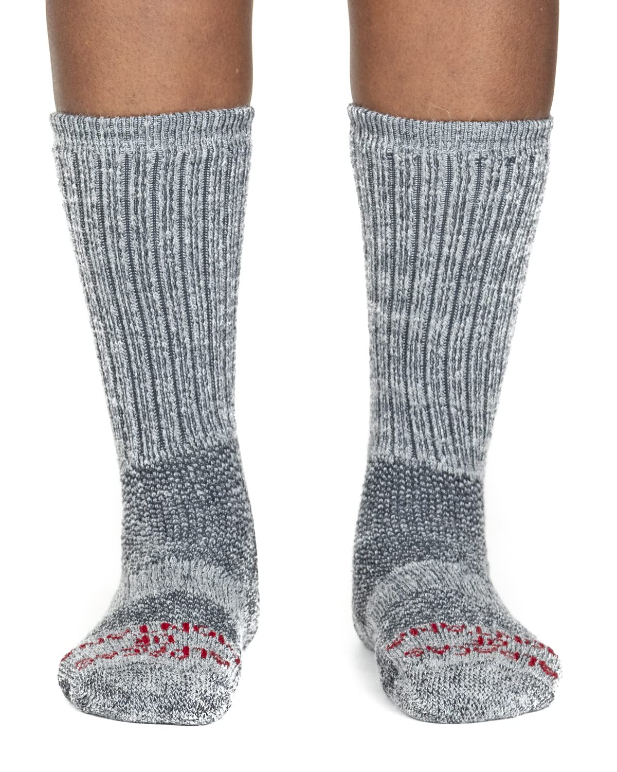 Boot Socks For Men Alpaca Blend Socks With Extra Cushion, Thermal Socks For Women Alpaca Socks Men (Red, Medium - Women 8-10, Men 7-9)