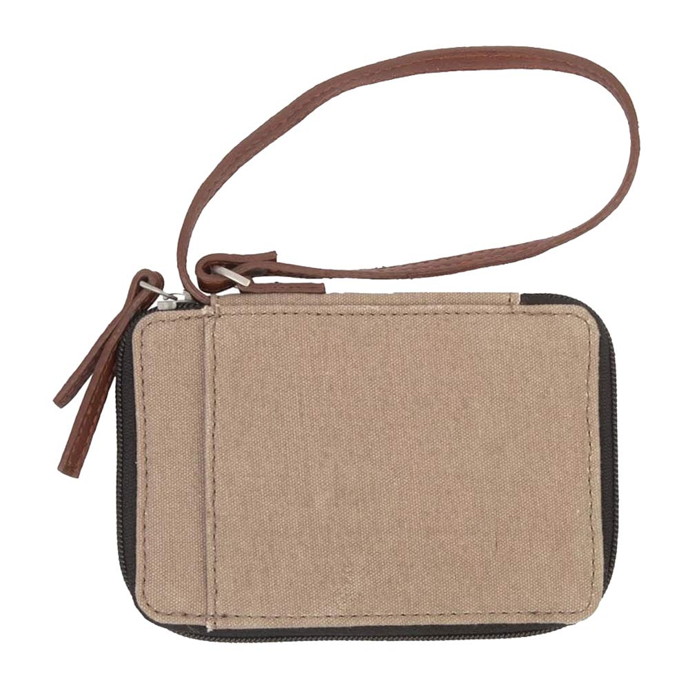 Mona B. Recycled, Upcycled Vintage Bike Canvas Collection with Vegan Leather Trim (Trust The Journey-Wallet)