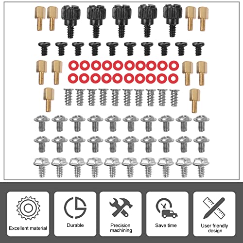 DIKACA Pc Accessories 1 set Re Knurled Chassis Computer Countersunk Case Head Electronic Fixing Washer Thumbscrew Fan Screw Part Copper Pillar Replacement Laptop Accessories