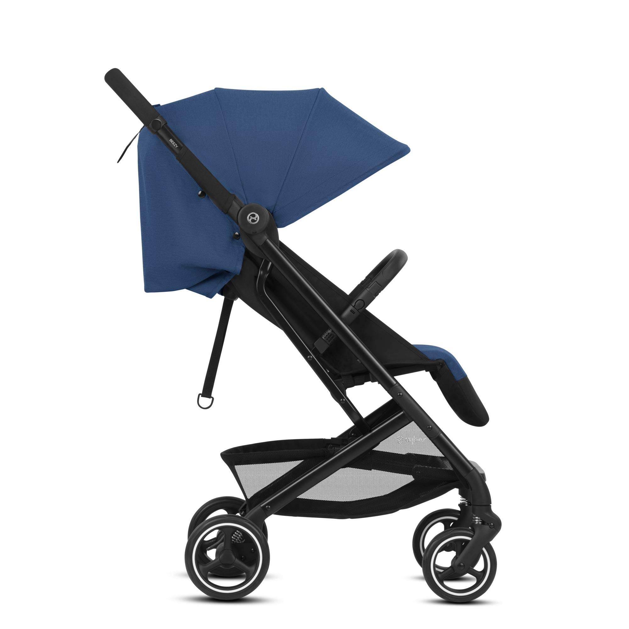 CYBEX Beezy Stroller, Lightweight Baby Stroller, Compact Fold, Compatible with All CYBEX Infant Seats, Stands for Storage, Easy to Carry, Multiple Recline Positions, Travel Stroller, Navy Blue