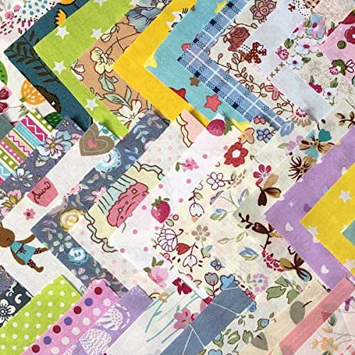 Mililanyo 200pcs 10cm x 10cm Assorted Pre-Cut Floral Cotton Fabric Bundle Squares Patchwork Fabric Sets for DIY Crafts Sewing