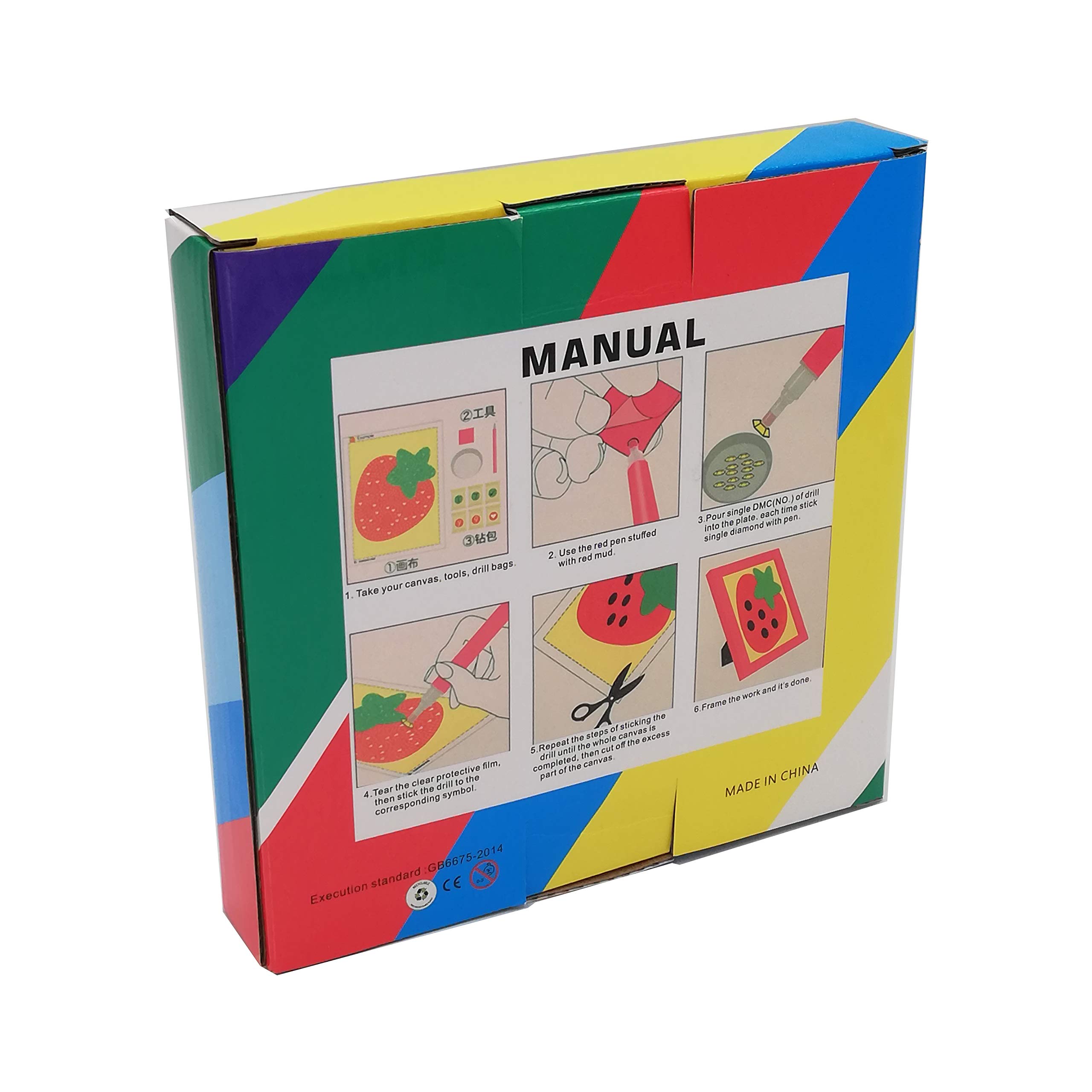 ParNarZar Easy 3D Diamond Painting Kit for Kids, Full Drill Painting by Number Kits with Wooden Frame 6x6 inches (Sloth)