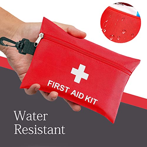 First Aid Kit - 87 Piece - Small Travel First Aid Kit, Ideal for Cars, Schools, Sports, Homes, Travel, Camping, Hiking
